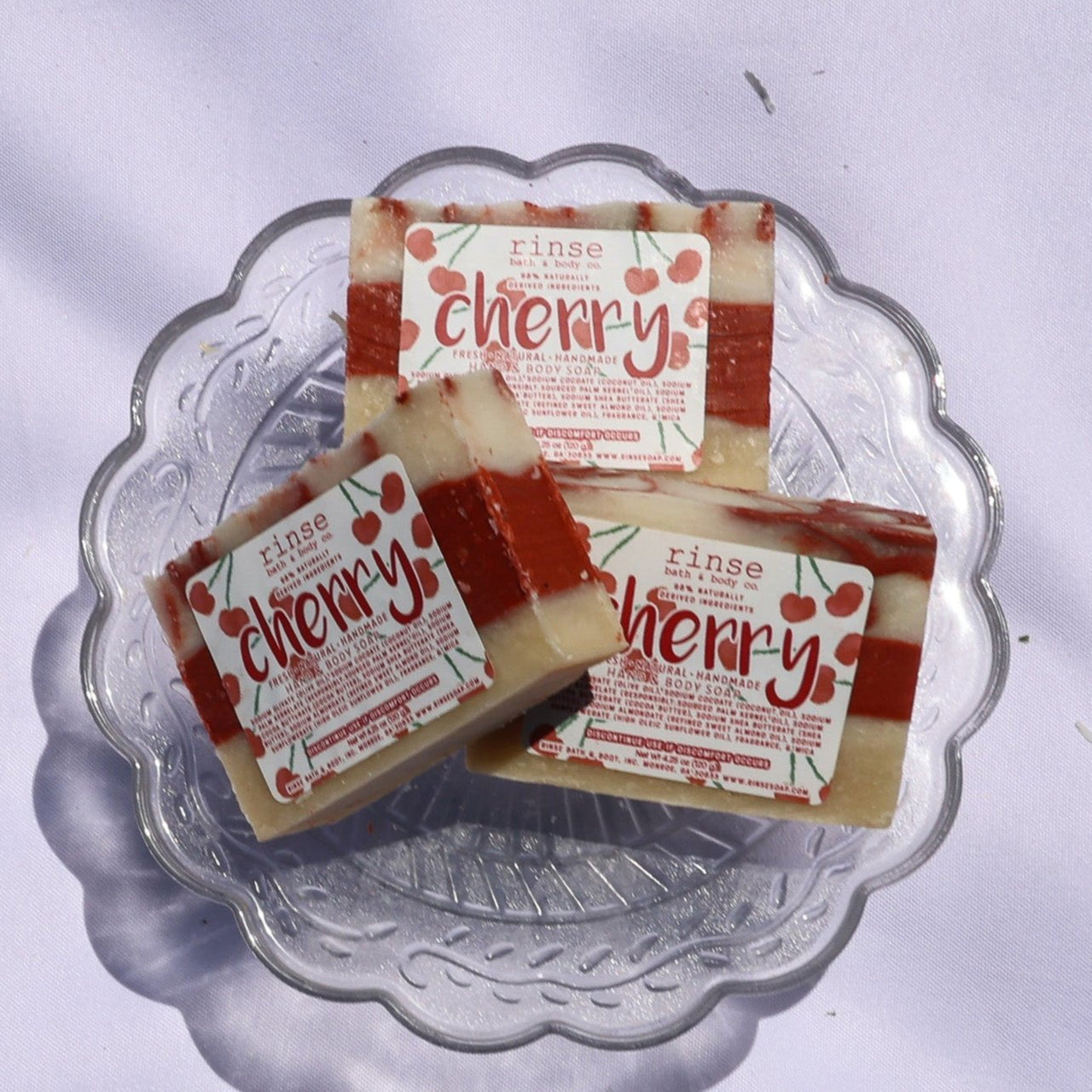 Cherry Soap, Natural Soap by Rinse Bath & Body