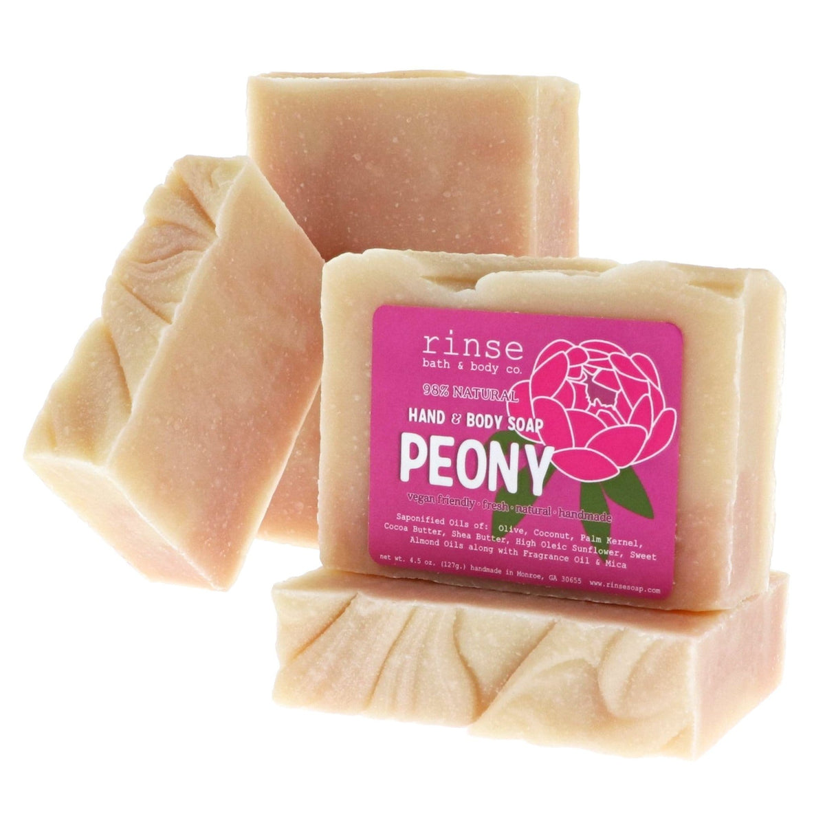 Handmade Natural Soap | Peony | Moisturizing | Rinse– Rinse Bath & Body