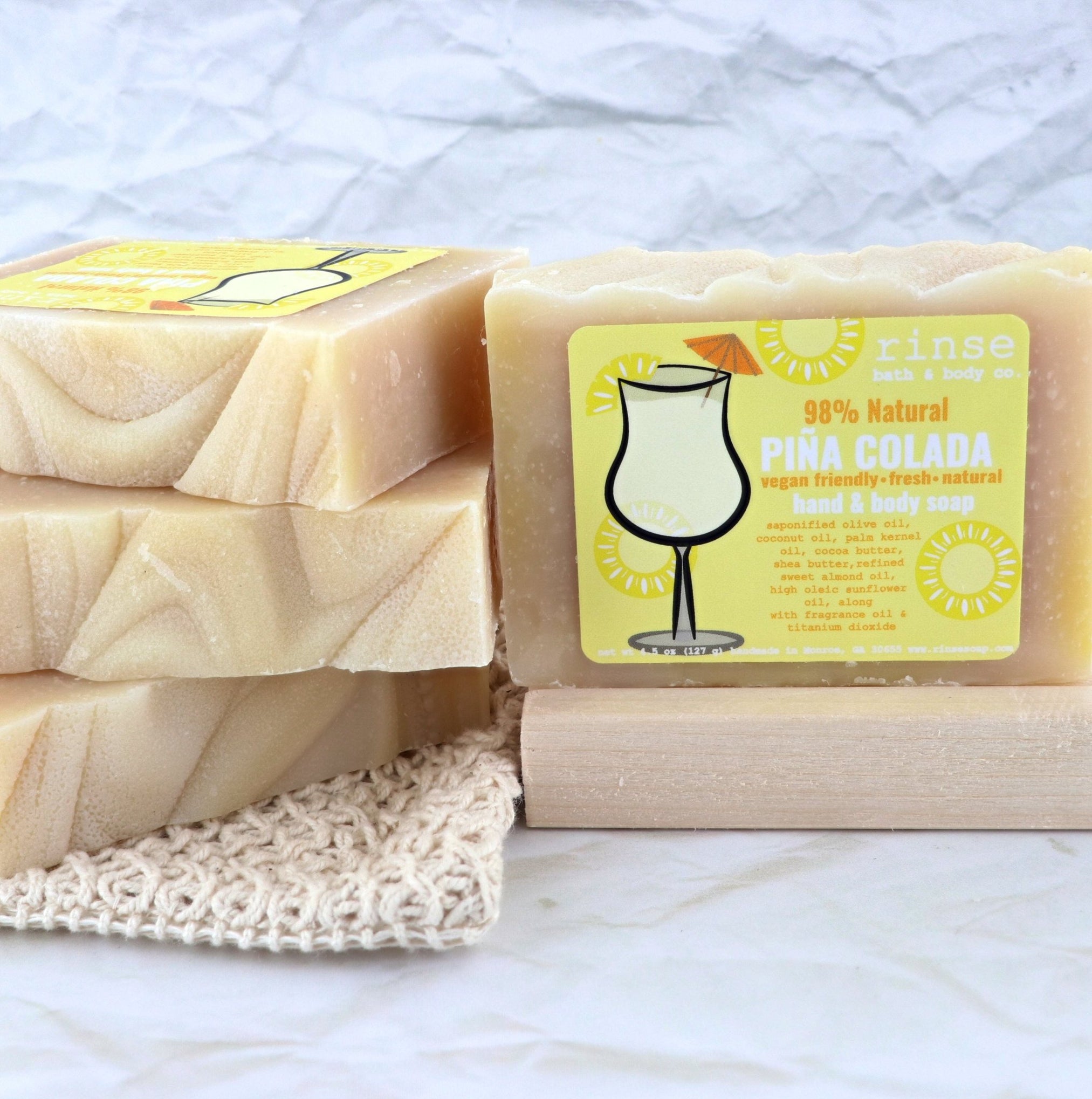 Piña Colada Soap, Natural Soap by Rinse Bath & Body