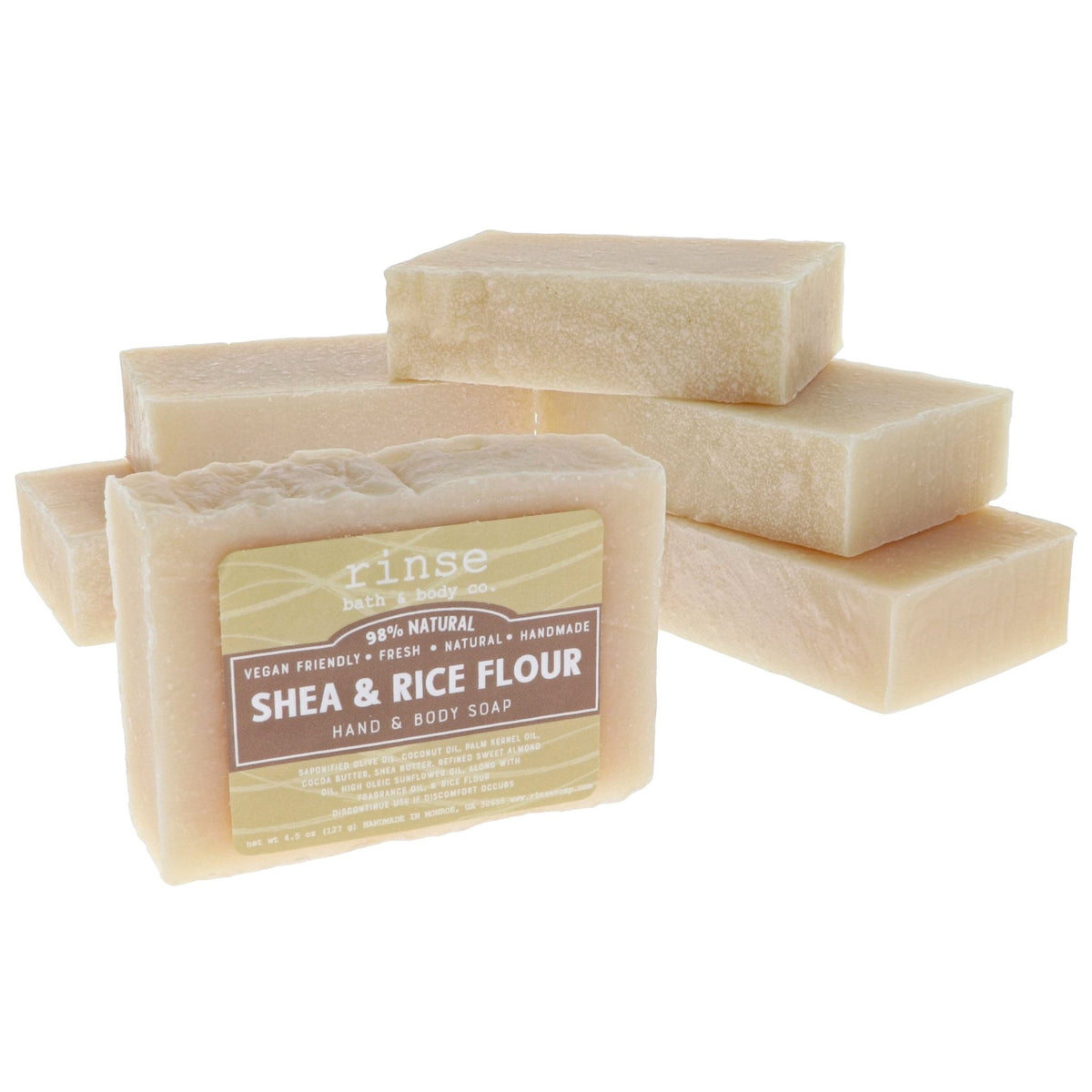 Shea & Rice Flour Soap, Natural Soap by Rinse Bath & Body