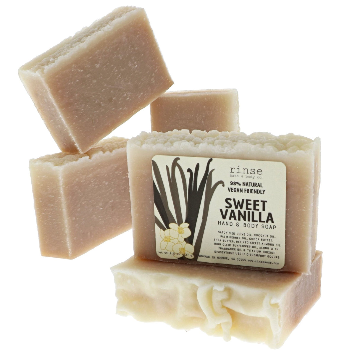 Sweet Vanilla Soap, Natural Soap by Rinse Bath & Body