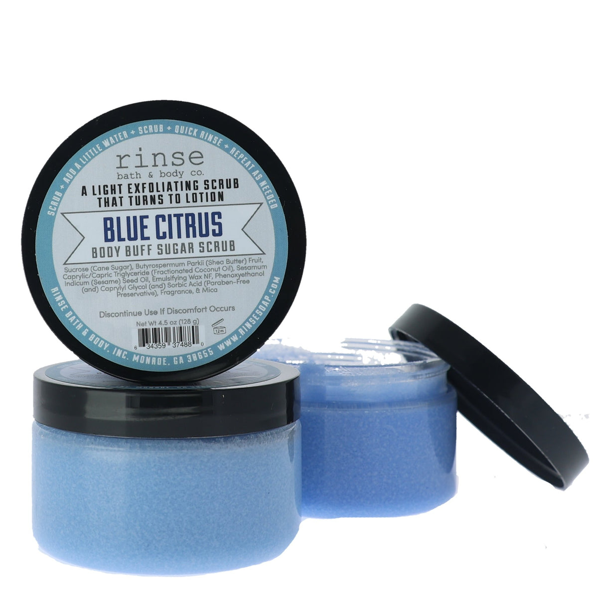 Blue Citrus Body Buff (Sugar Scrub) by Rinse Bath & Body