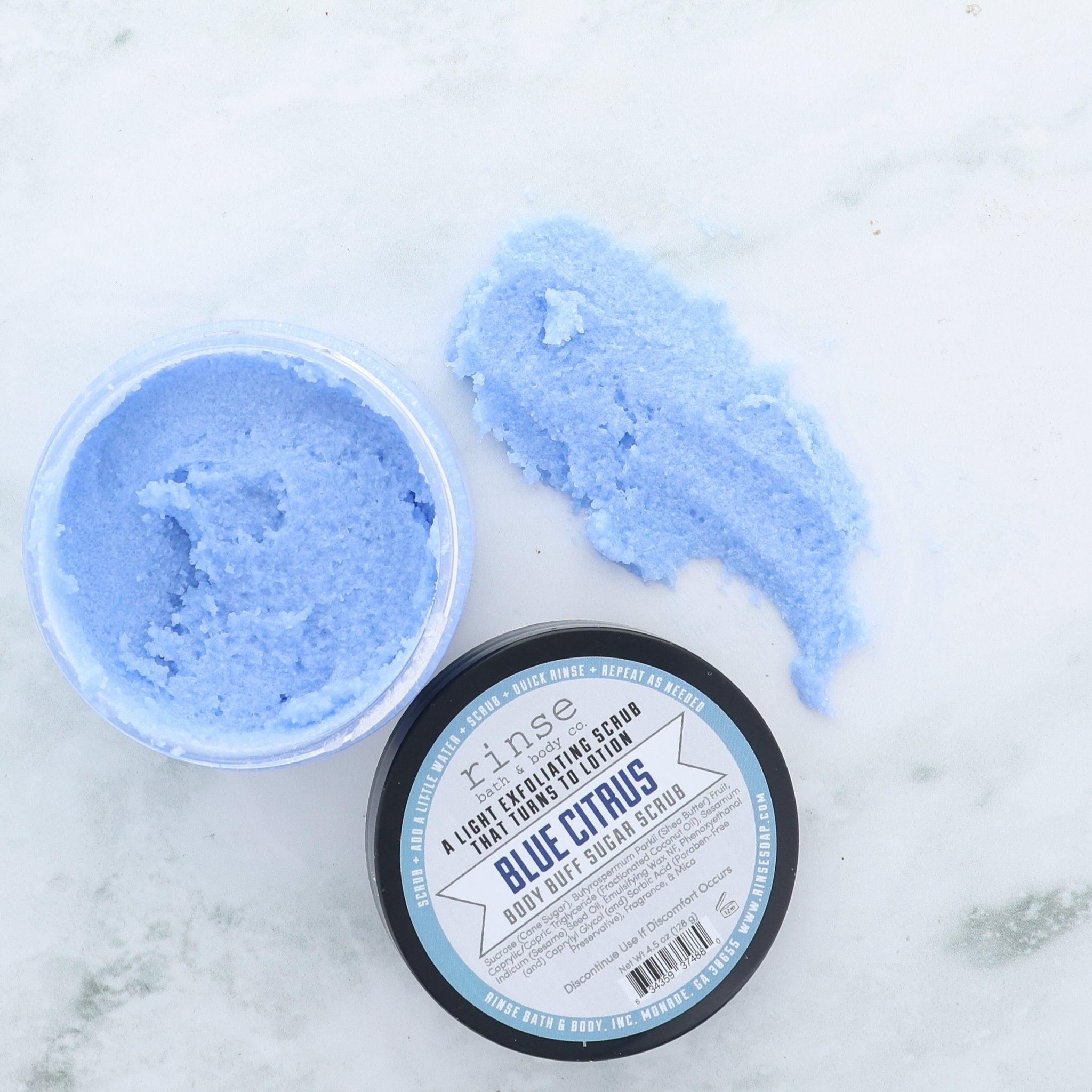 Blue Citrus Body Buff (Sugar Scrub) by Rinse Bath & Body