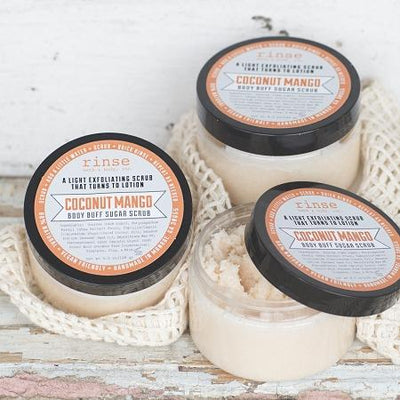 Coconut Mango Body Buff (Sugar Scrub) by Rinse Bath & Body