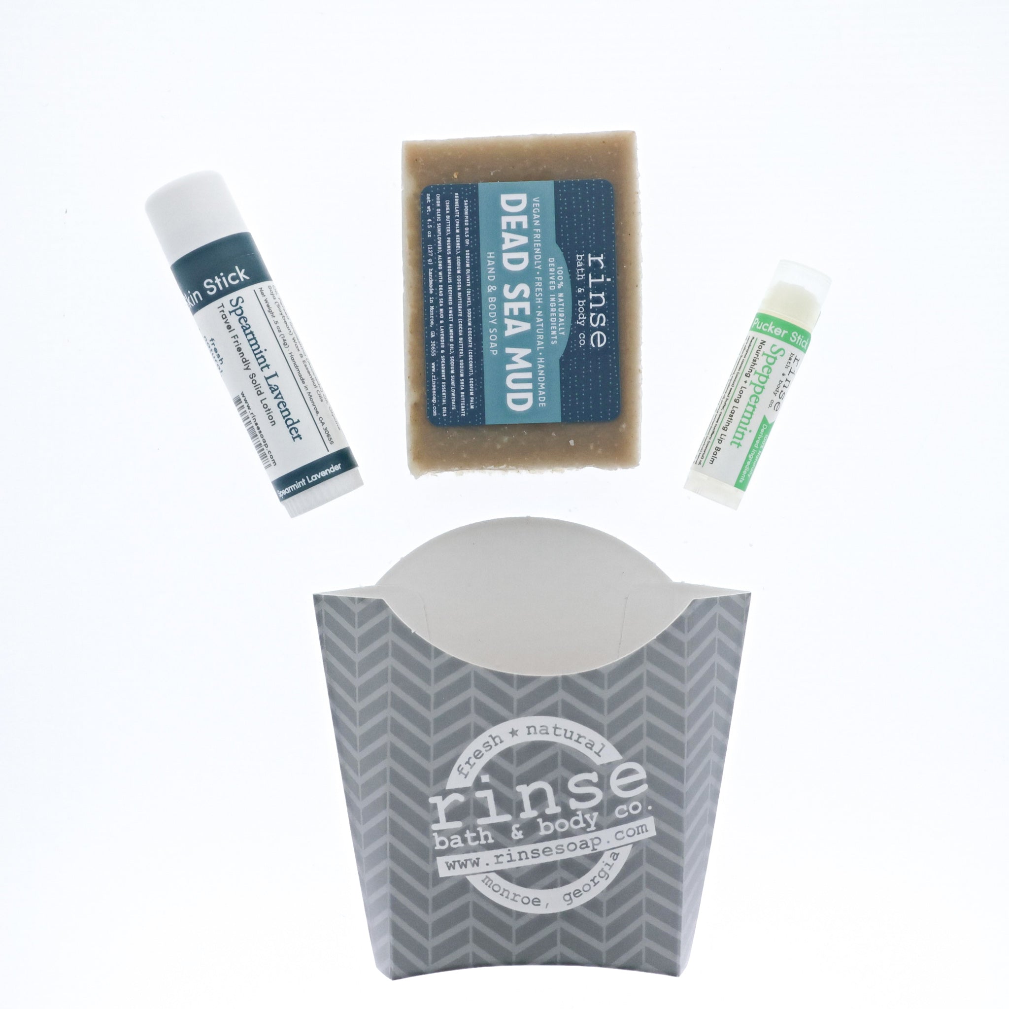 Dead Sea Mud Fry Box Bundle– Rinse Bath & Body