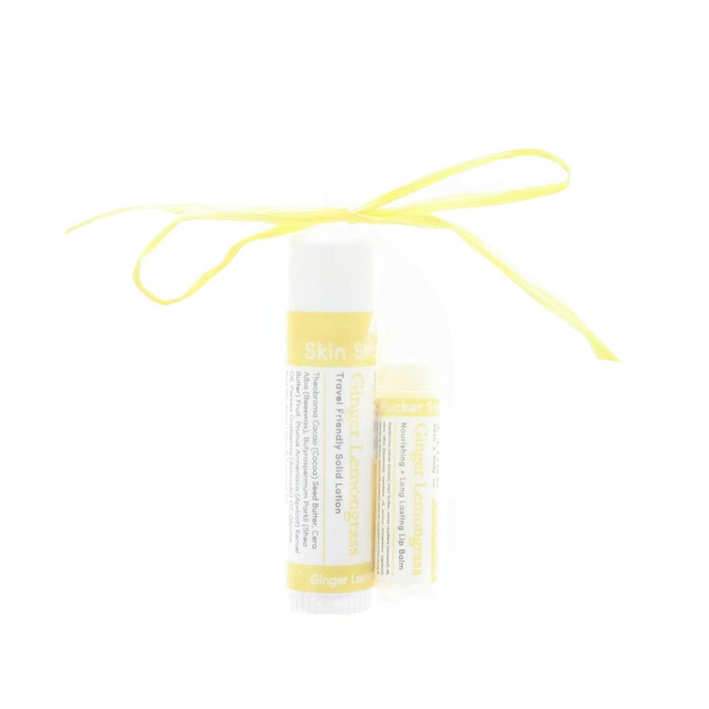 Ginger Lemongrass Pucker & Skin Stick Bundle– Rinse Bath & Body