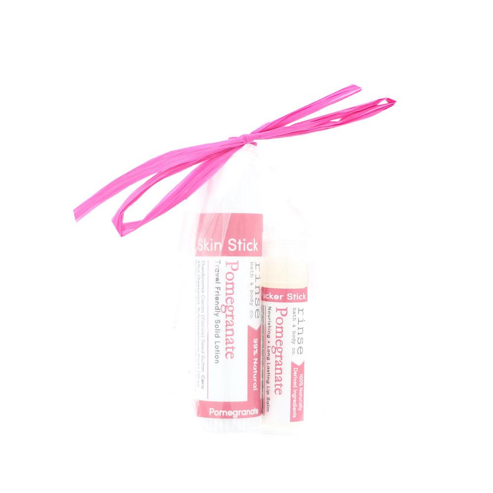 Pomegranate Pucker & Skin Stick Bundle– Rinse Bath & Body