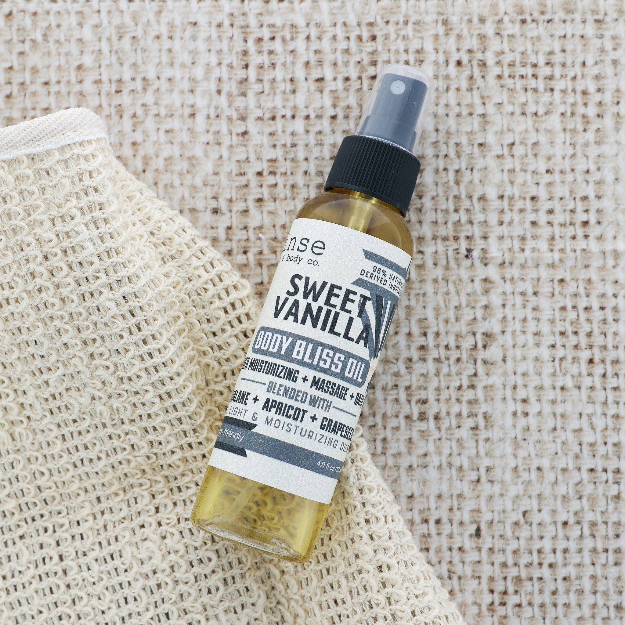 Sweet Vanilla Body Bliss Oil– Rinse Bath & Body